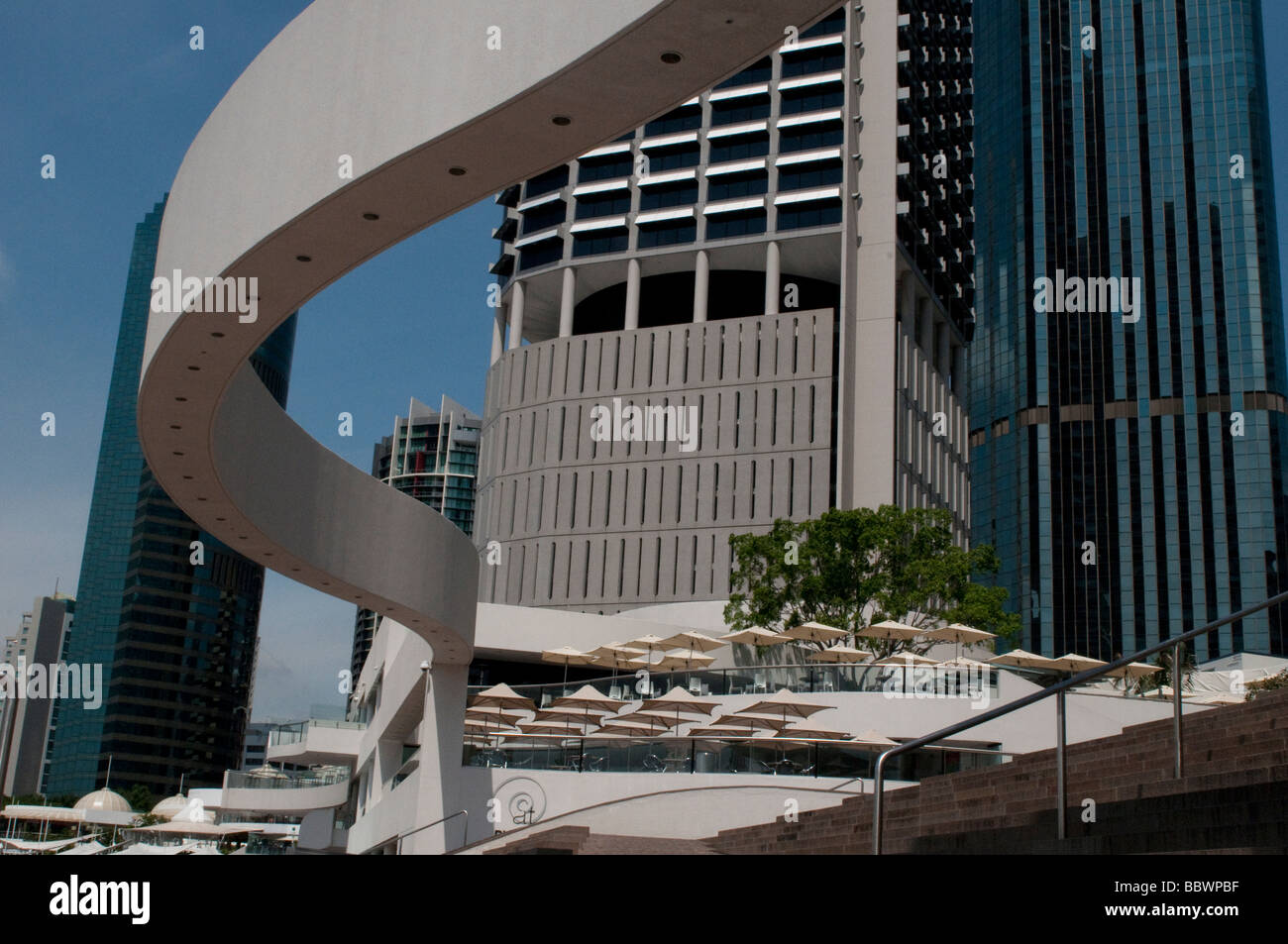 High rise tower blocks at Riverside Brisbane Queensland Australia Stock ...