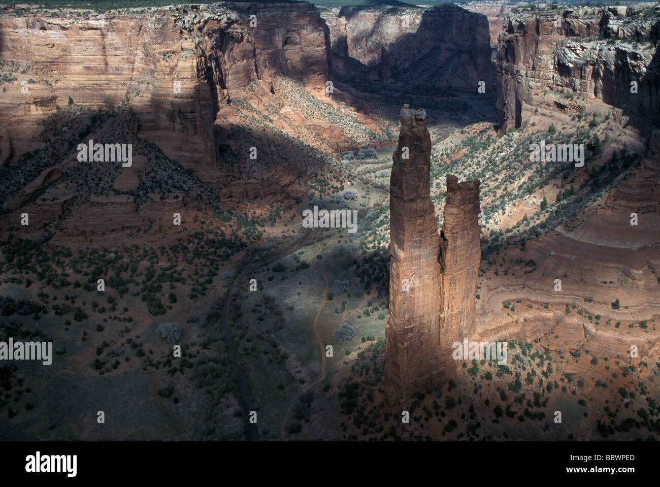 Spider Rock in Canyon de Chelly National Monument Arizona Stock Photo ...