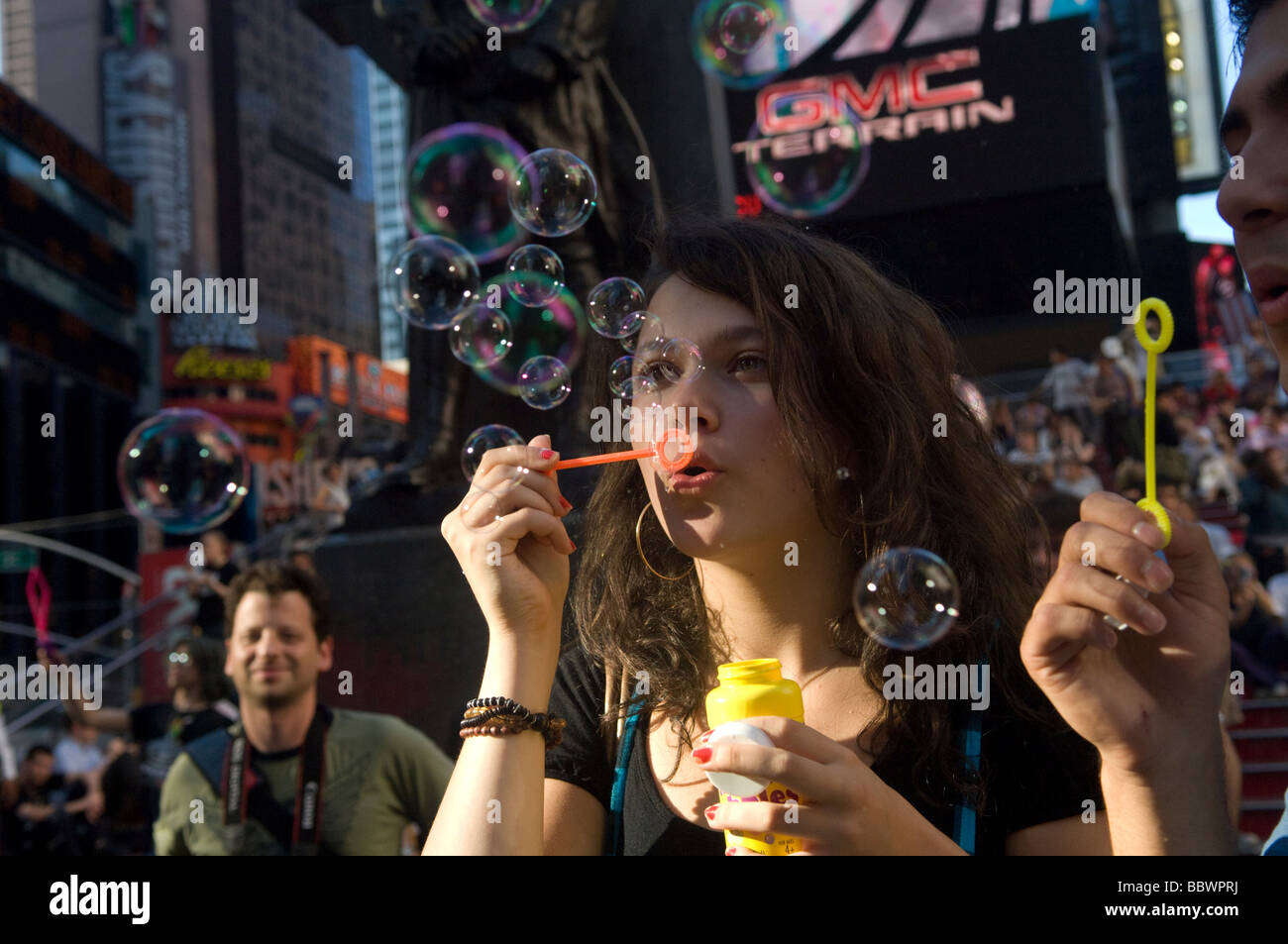 Hundreds of people gather in Times Square in New York to launch ...