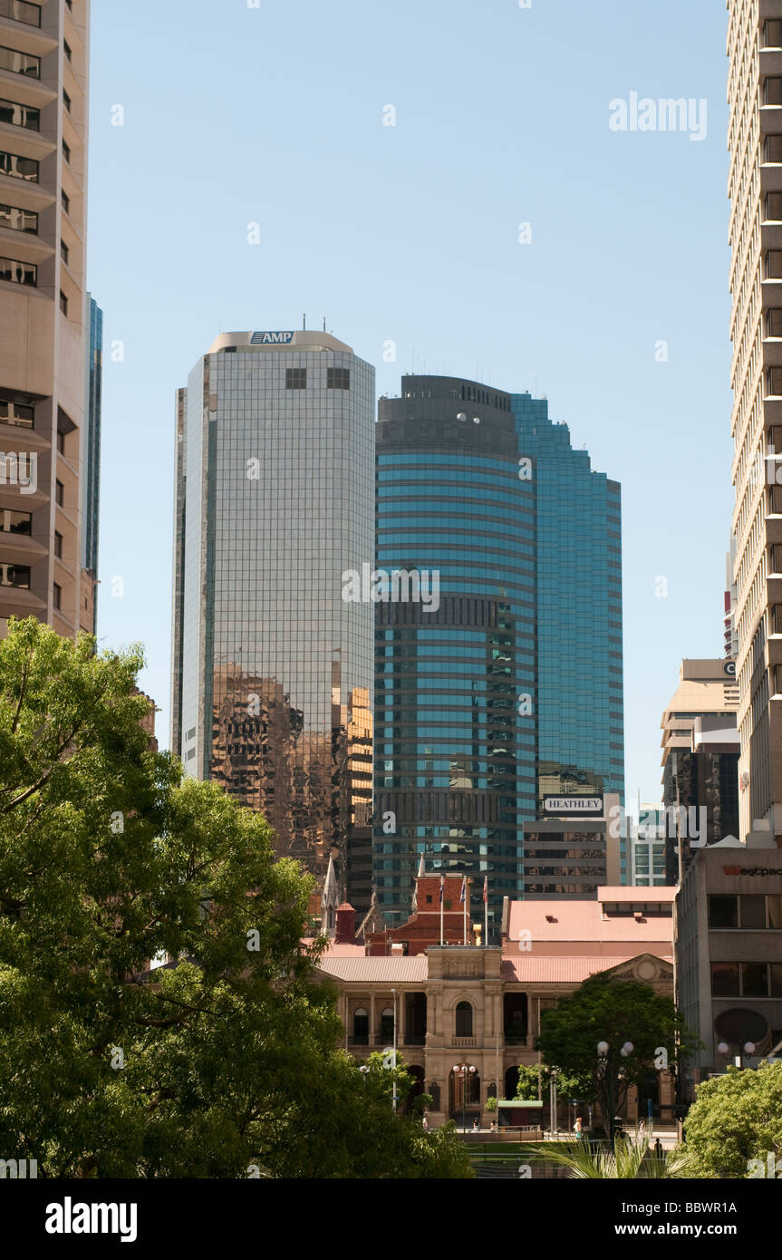 Old buildings being dwarfed by tower blocks Brisbane Queensland ...