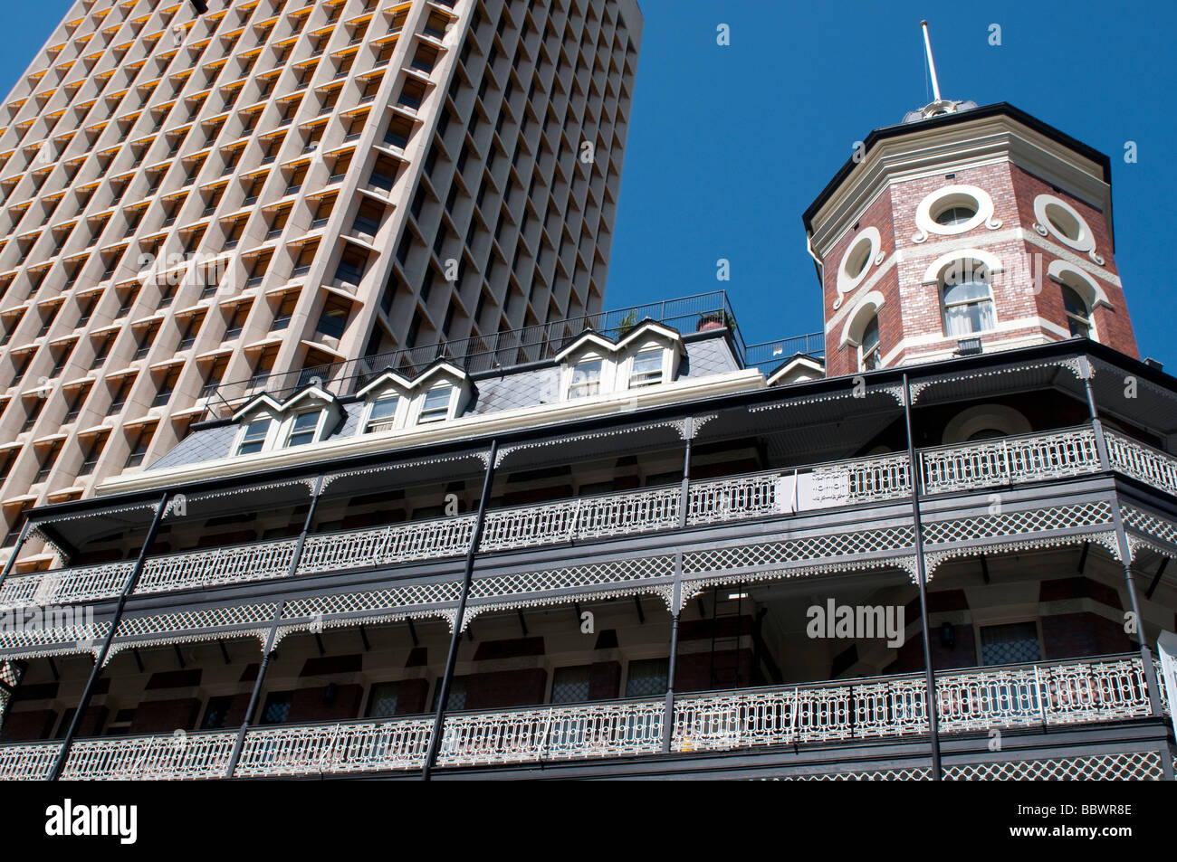 People's Palace Hotel (Heritage Building) contrasting with a modern ...