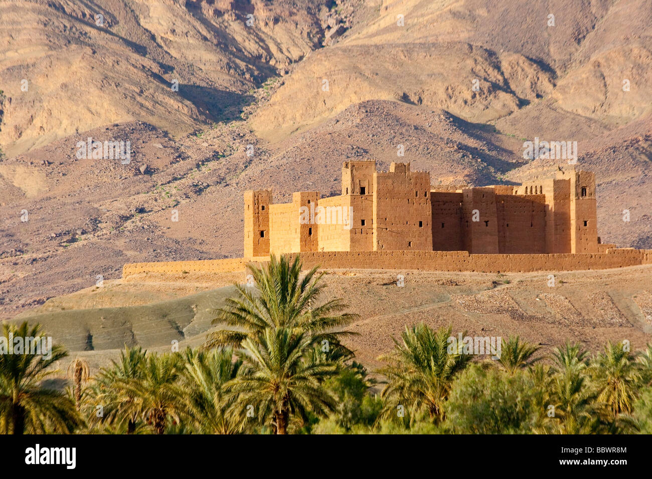 Kasbah of Tamnougalt and Jebel Kissane in the Anti Atlas in the Draa ...