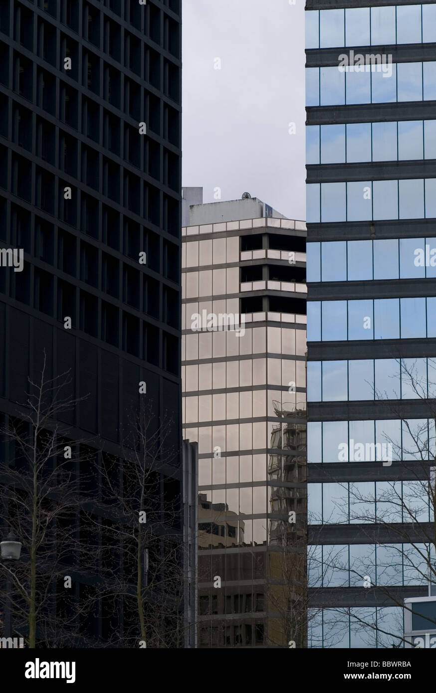 Office buildings in downtown Vancouver, British Columbia, Canada Stock ...
