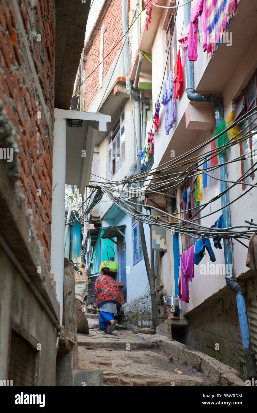 Winding backstreet alley, Darjeeling, India Stock Photo - Alamy