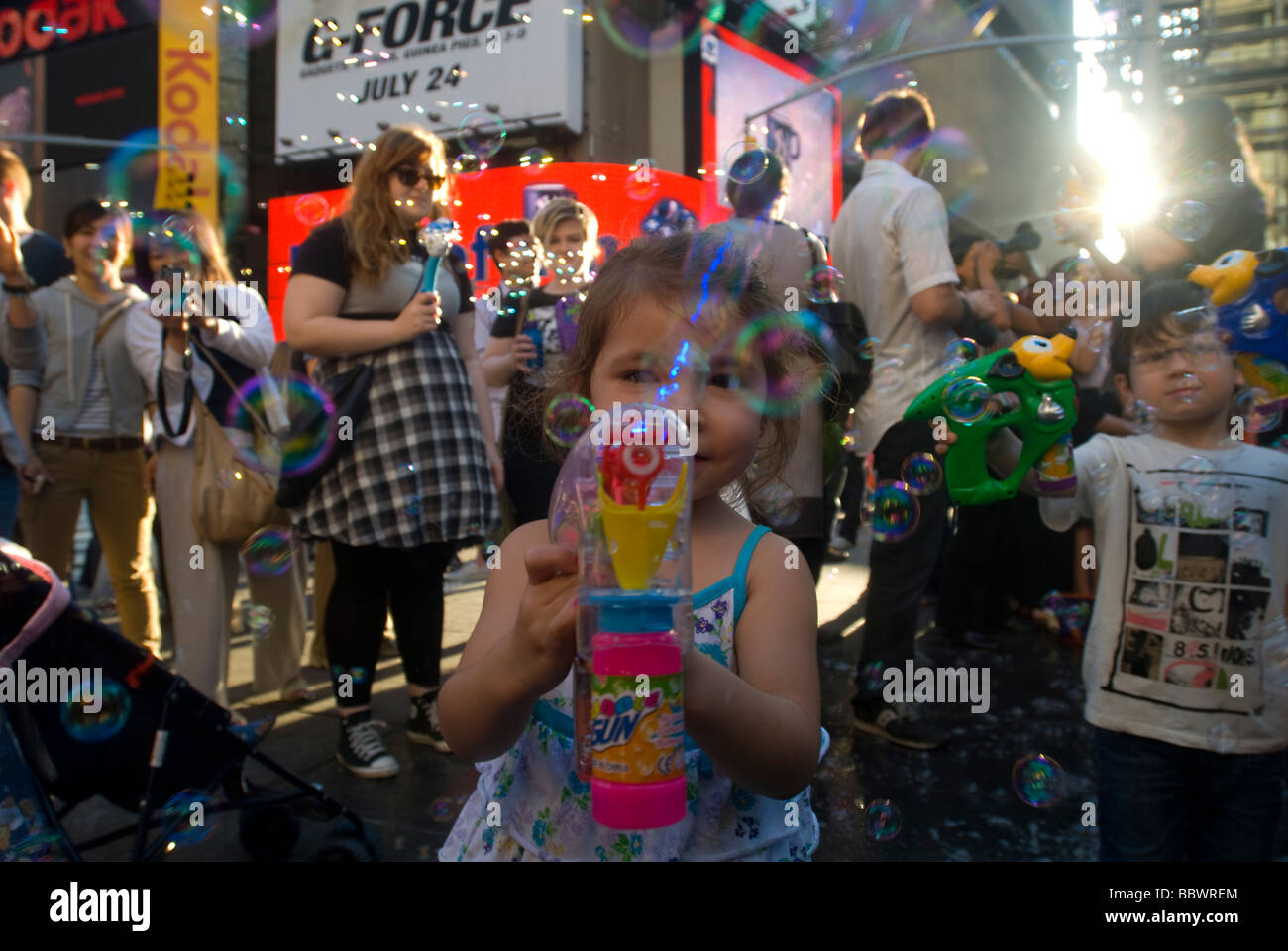 Hundreds of people gather in Times Square in New York to launch ...