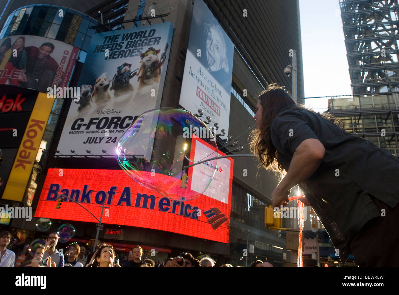 Hundreds of people gather in Times Square in New York to launch ...