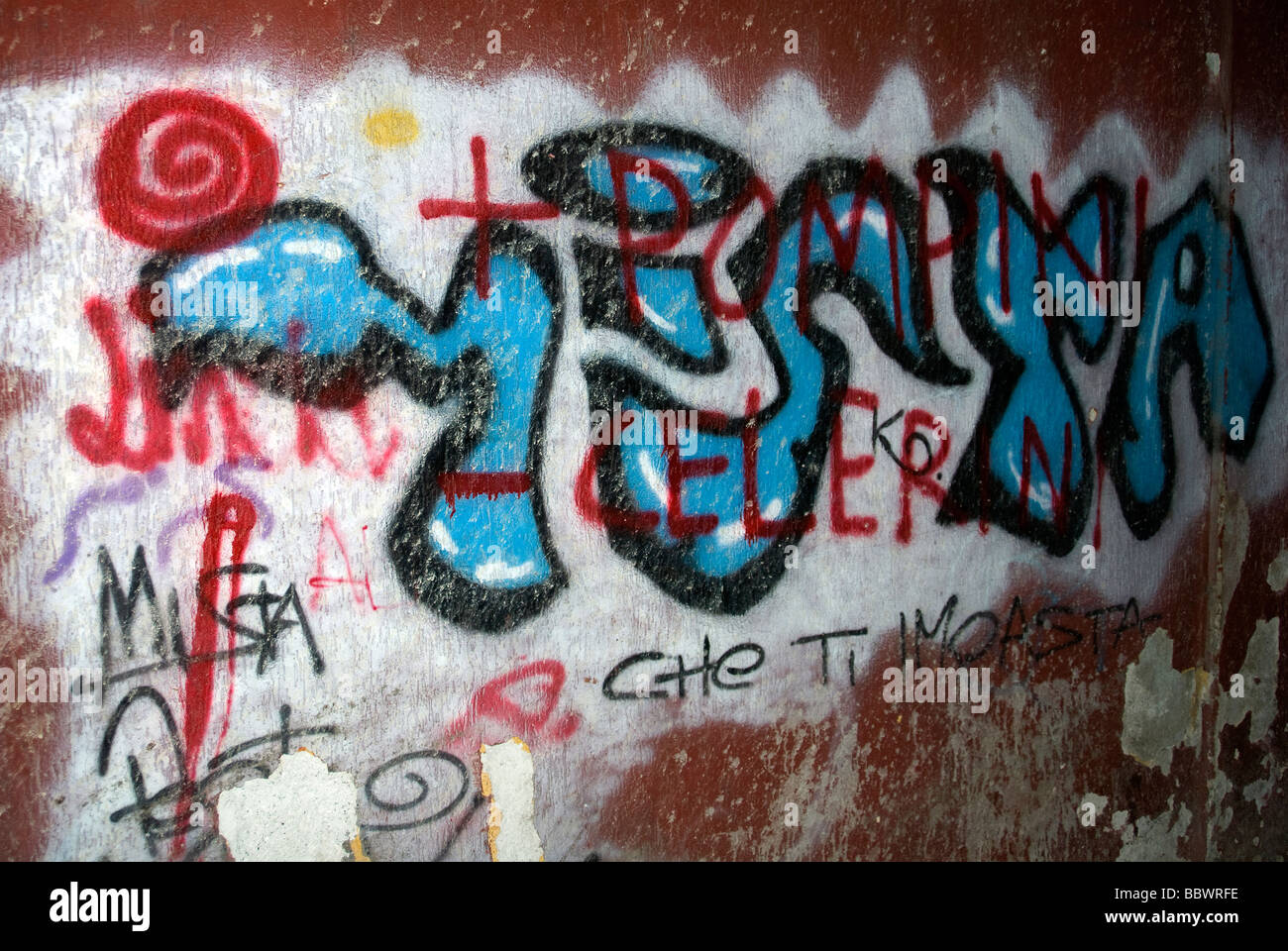 Italian graffiti In Riva del Garda in Lake Garda Italy Stock Photo - Alamy