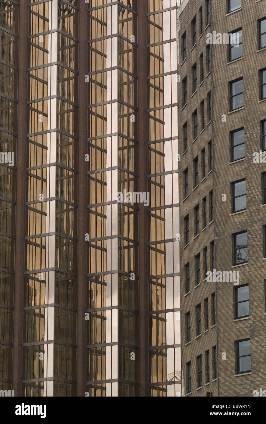 Exterior of office buildings in downtown Vancouver, British Columbia ...