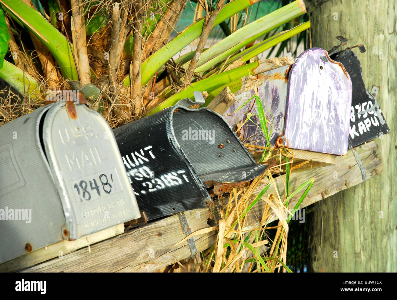 Farm mail boxes in afternoon Stock Photo - Alamy