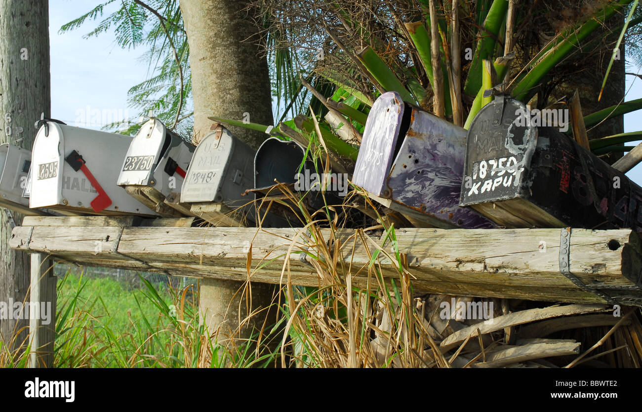 Country mail boxes in afternoon Stock Photo - Alamy