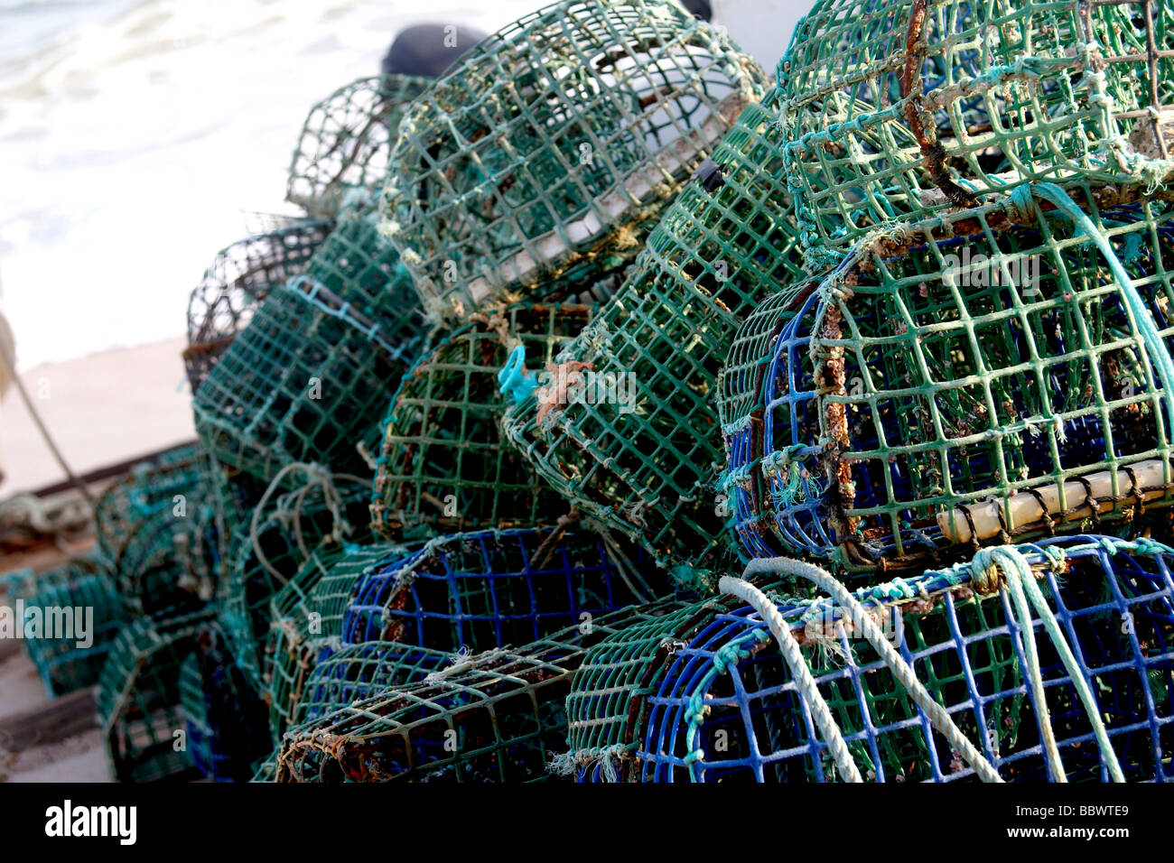 LOBSTER FISHING POTS Stock Photo - Alamy