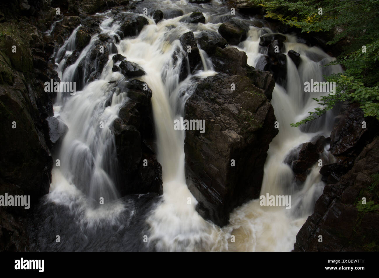 Waterfall in the Scottish highlands Stock Photo - Alamy