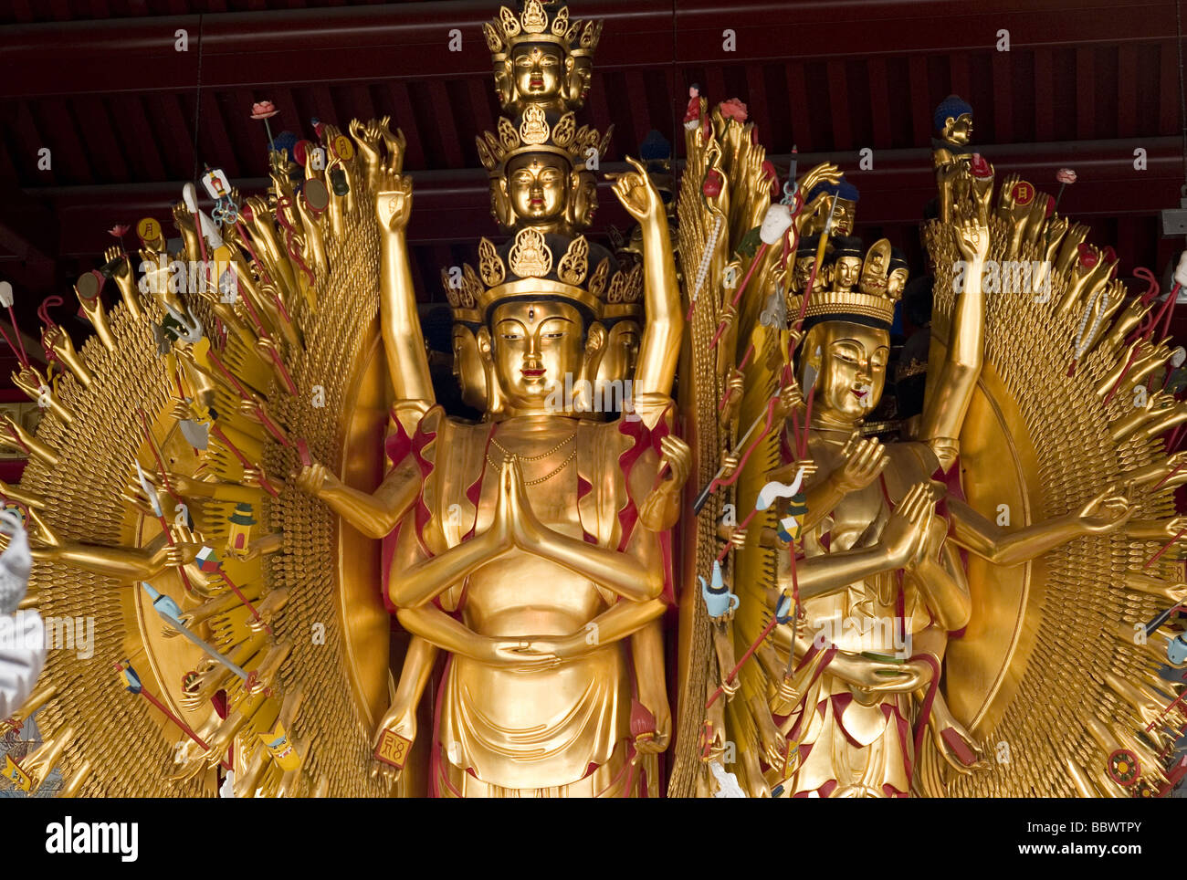 Golden Shrine in Buddhist Temple Stock Photo - Alamy
