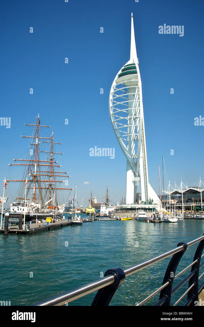 Tall ship spinnaker tower hi-res stock photography and images - Alamy