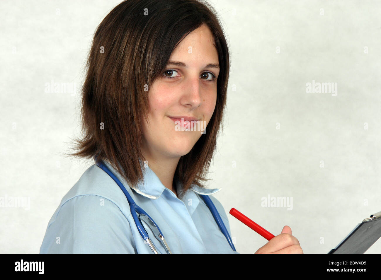 Jan 20074 - British Nurse - face close up, portrait Stock Photo - Alamy
