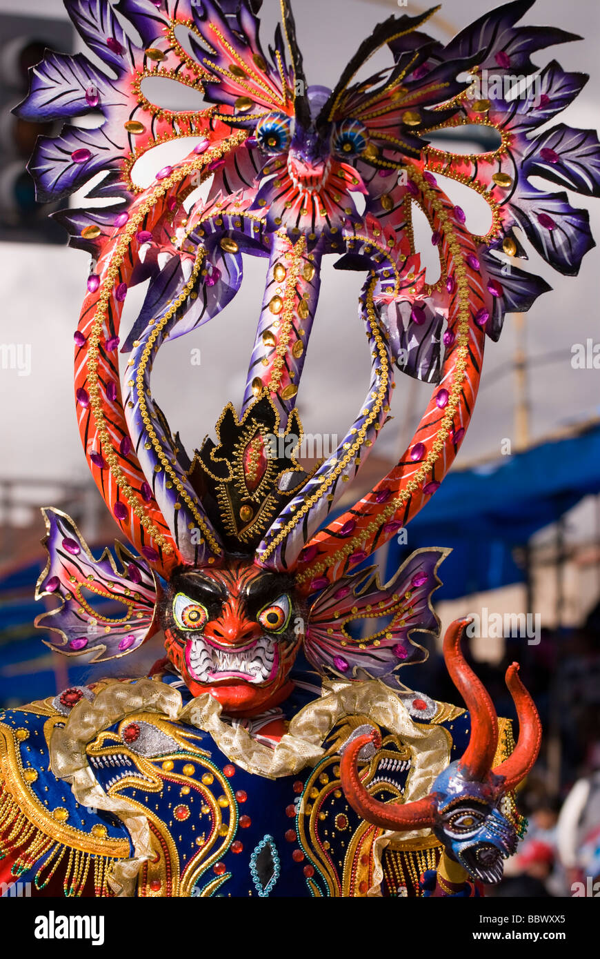 Devil's Dancer in Oruro Carnival, Bolivia Stock Photo - Alamy