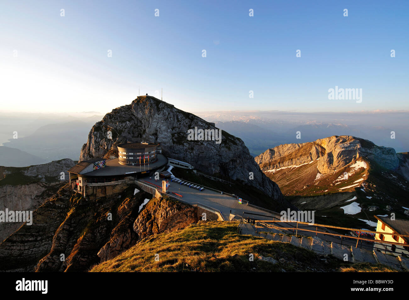 The Hotel Bellevue on the Mount Pilatus excursion mountain in the early ...