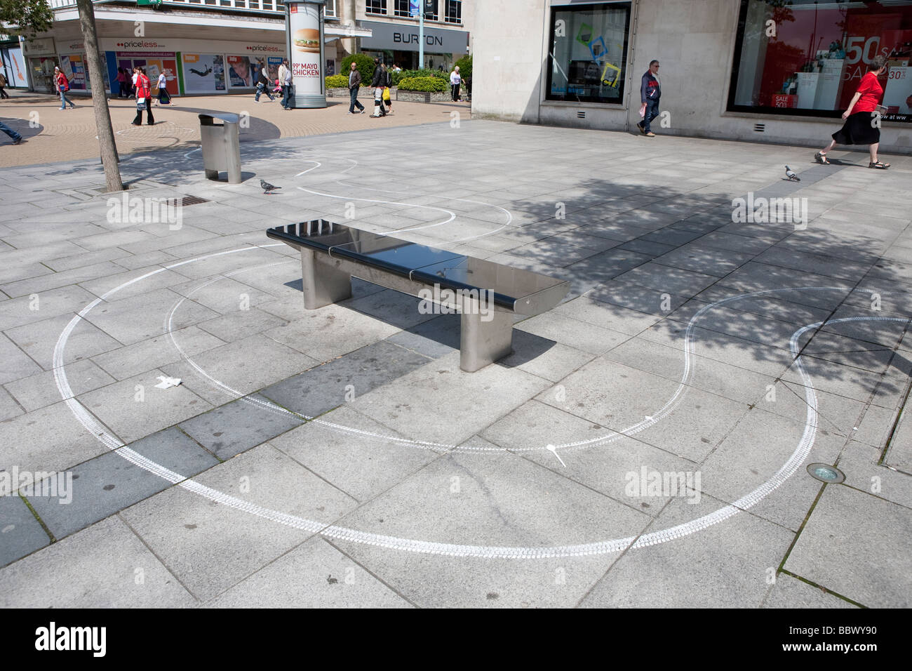 white lines Plymouth. graffiti University of Plymouth. painted in ...