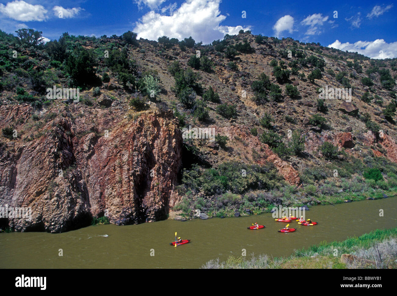 tourists, river rafter, river rafters, river rafting, Rio Grande, near ...