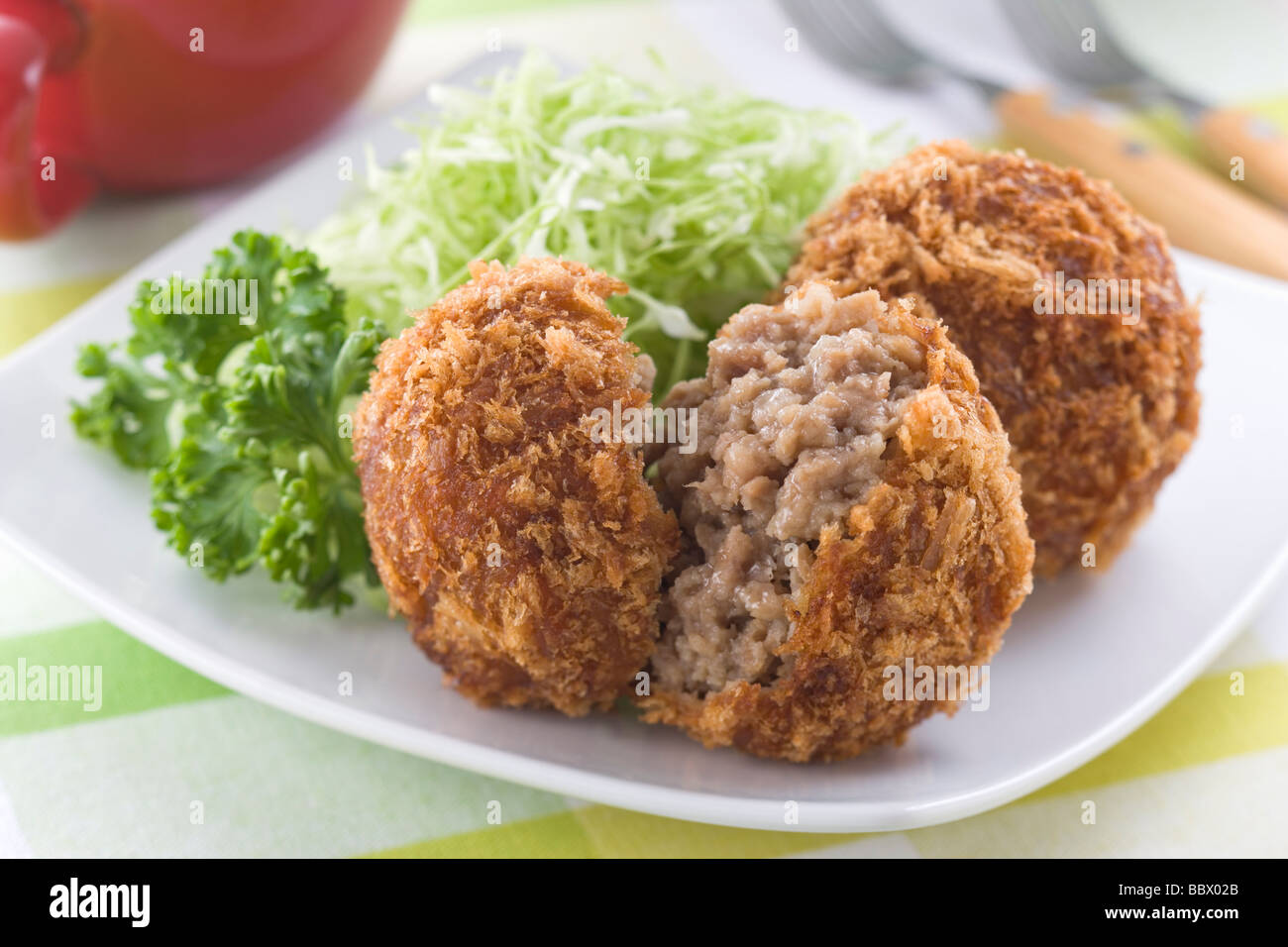 Fried Cake of Minced Meat Stock Photo - Alamy