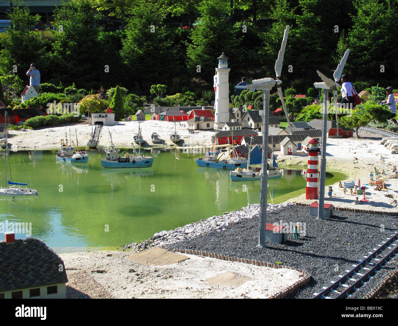A Legoland Windsor Miniland scene depicting WInd Turbines and a ...