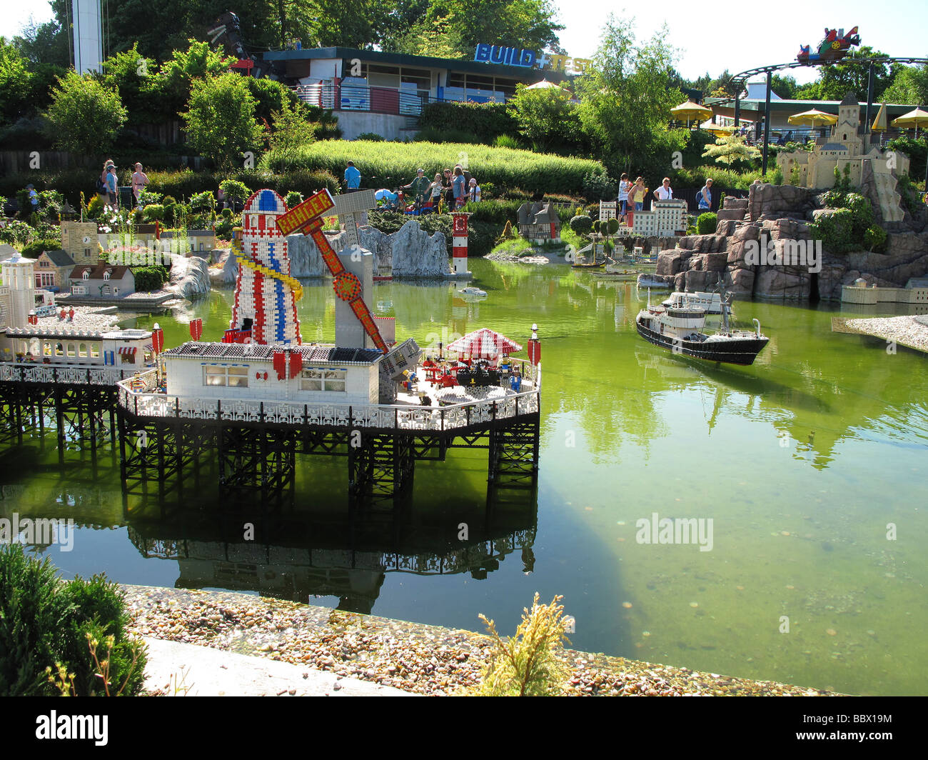 A scene from Legoland Windsor Miniland depicting a Pier amusment fair ...