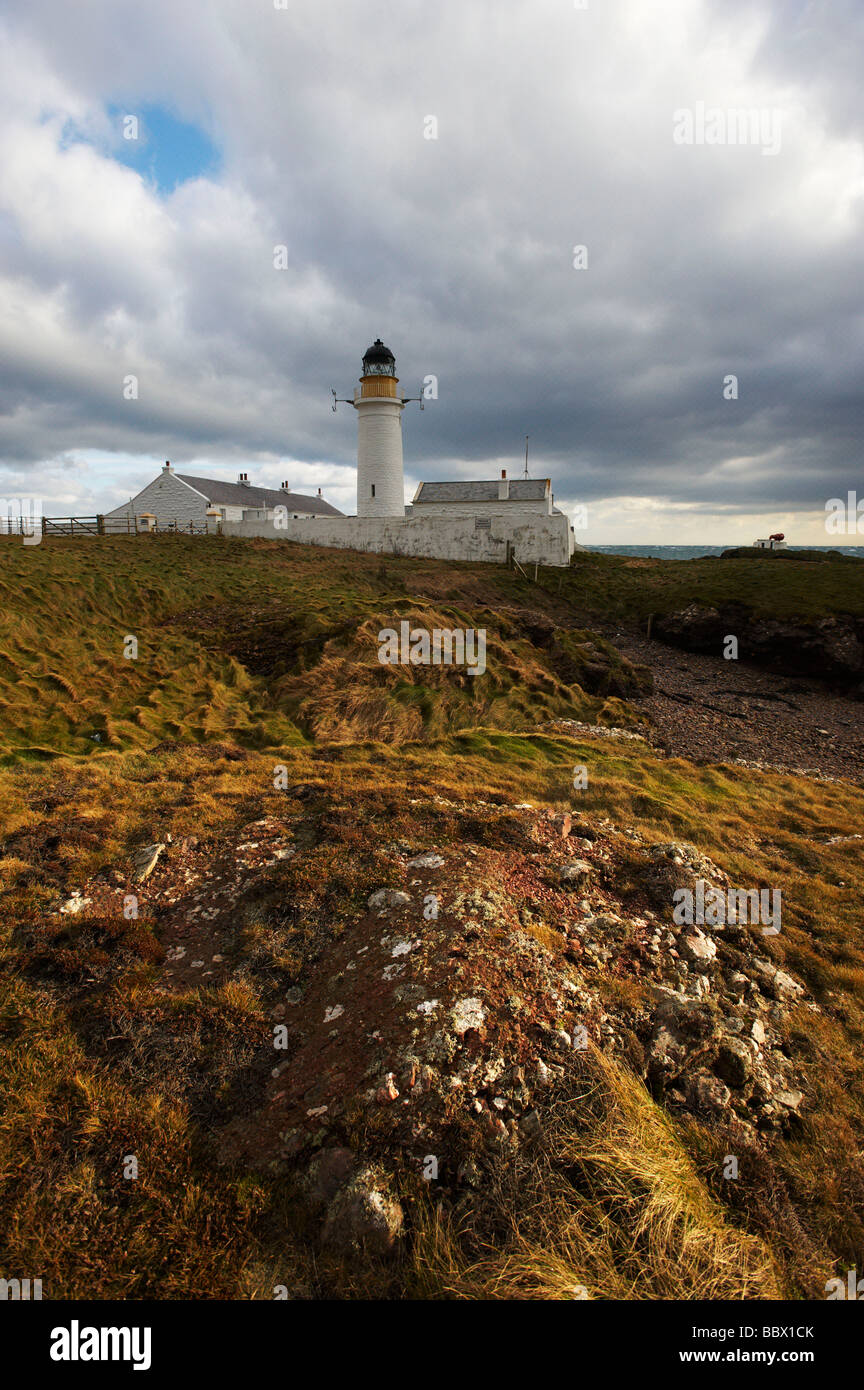 The Lighthouse At Langness Isle Of Man Stock Photo - Alamy