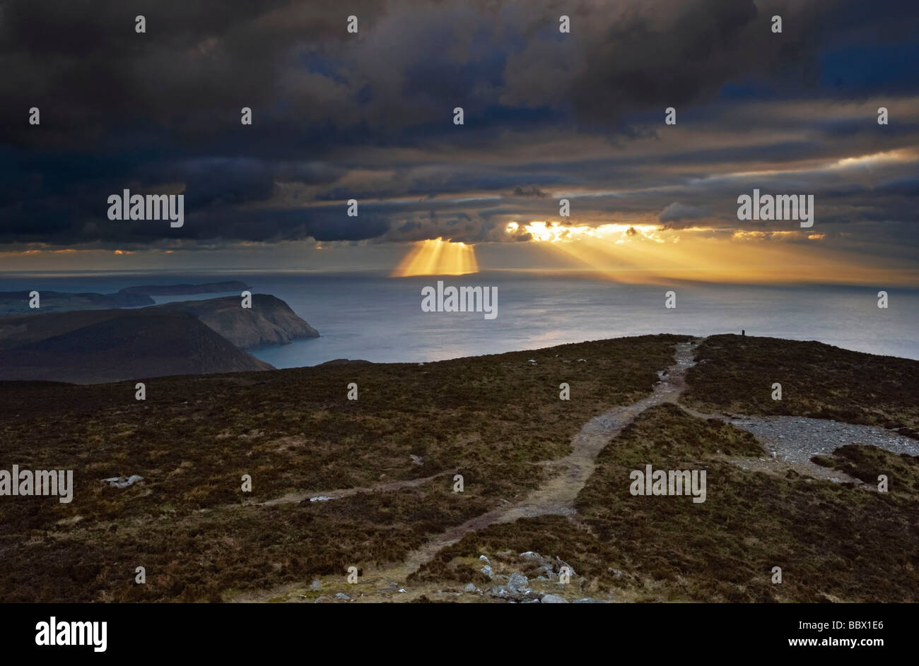 The Sloc View Towards The Calf Of Man Isle Of Man Stock Photo - Alamy