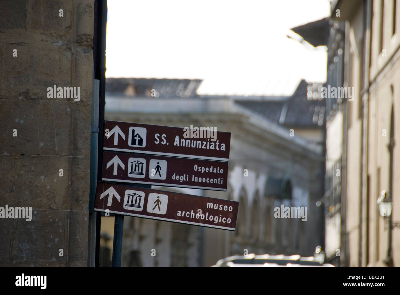 tourist signs florence Stock Photo - Alamy