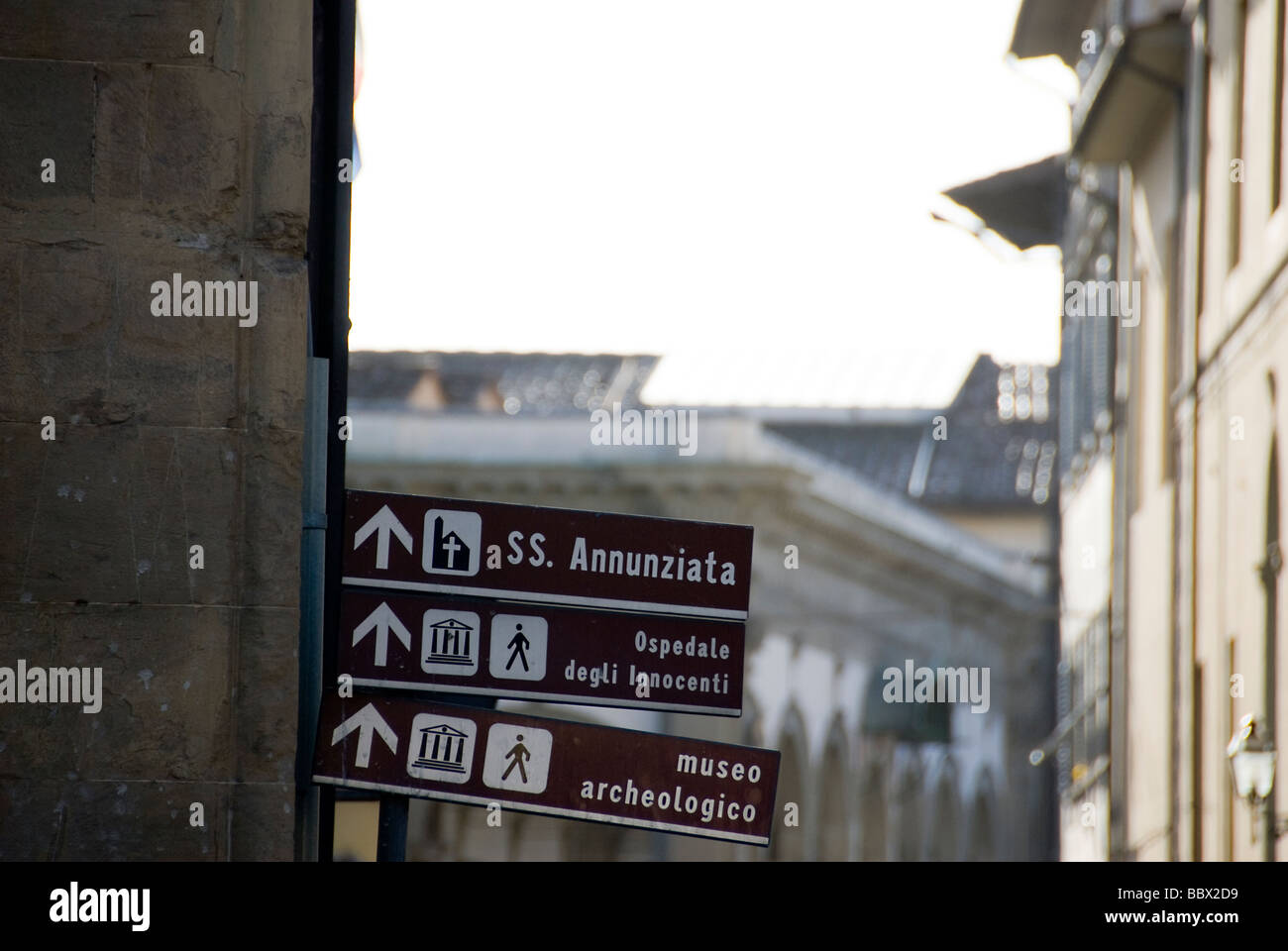 tourist signs florence Stock Photo - Alamy