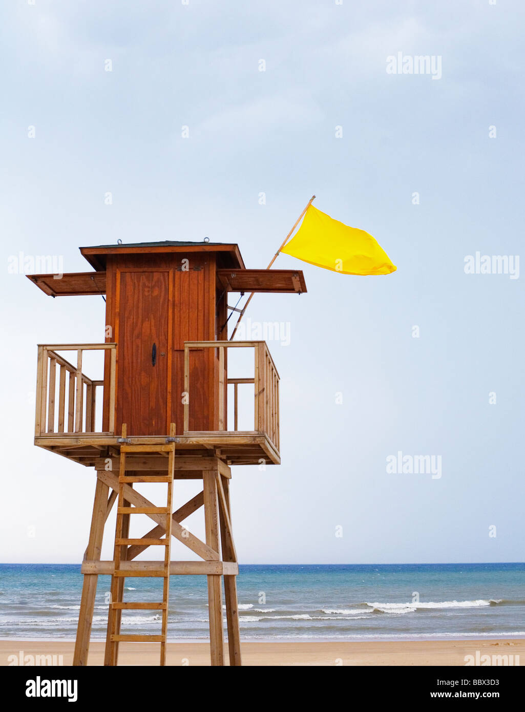 Lifeguard station on beach Spain Stock Photo - Alamy
