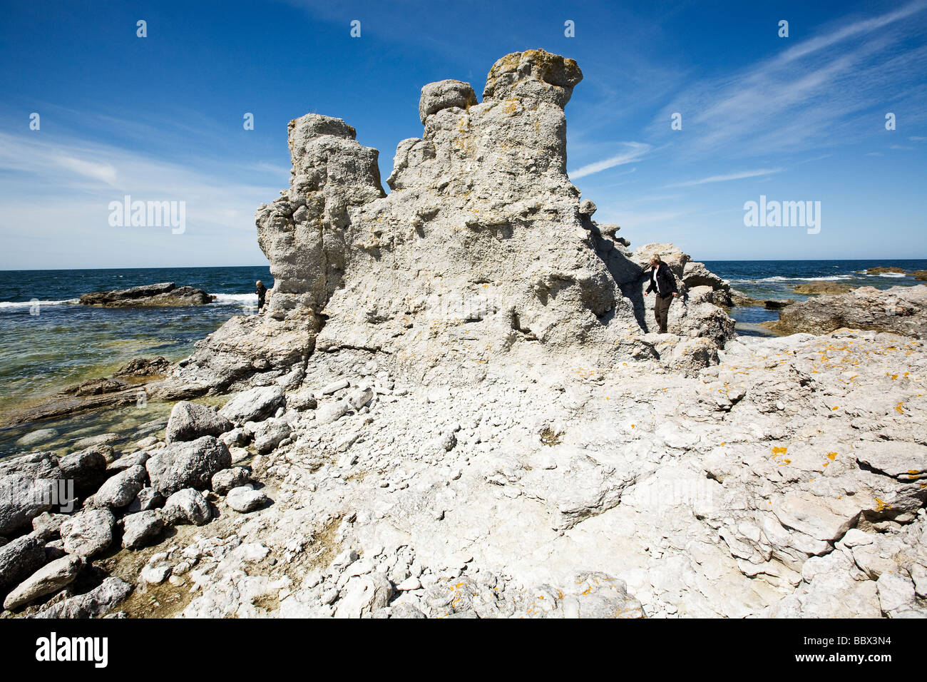 Raukar on the island of Faro Gotland Sweden Stock Photo - Alamy
