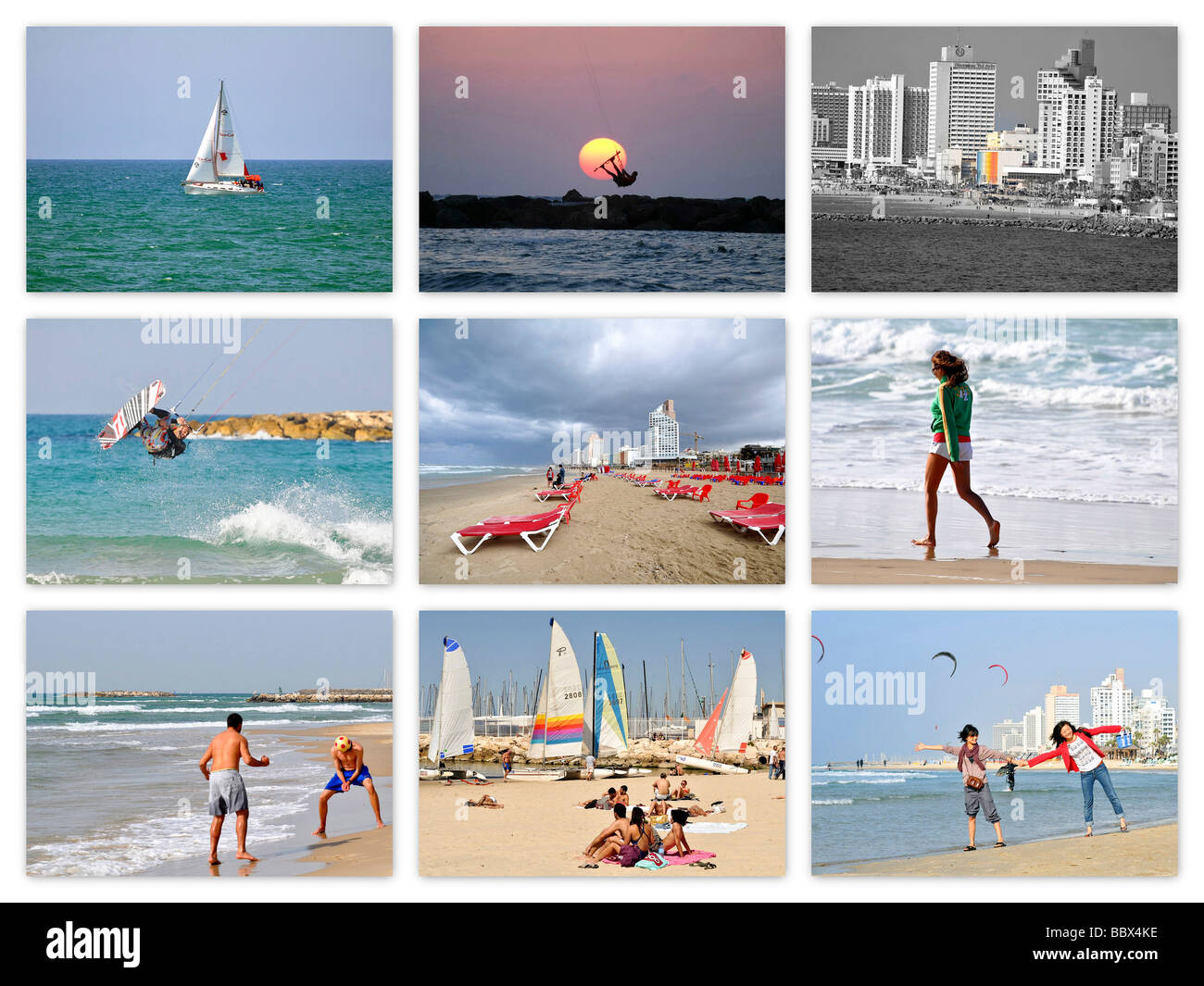 Israel Tel Aviv 9 image collage Stock Photo - Alamy