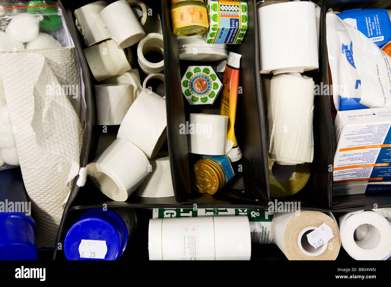 First-aid kit close-up Sweden Stock Photo - Alamy