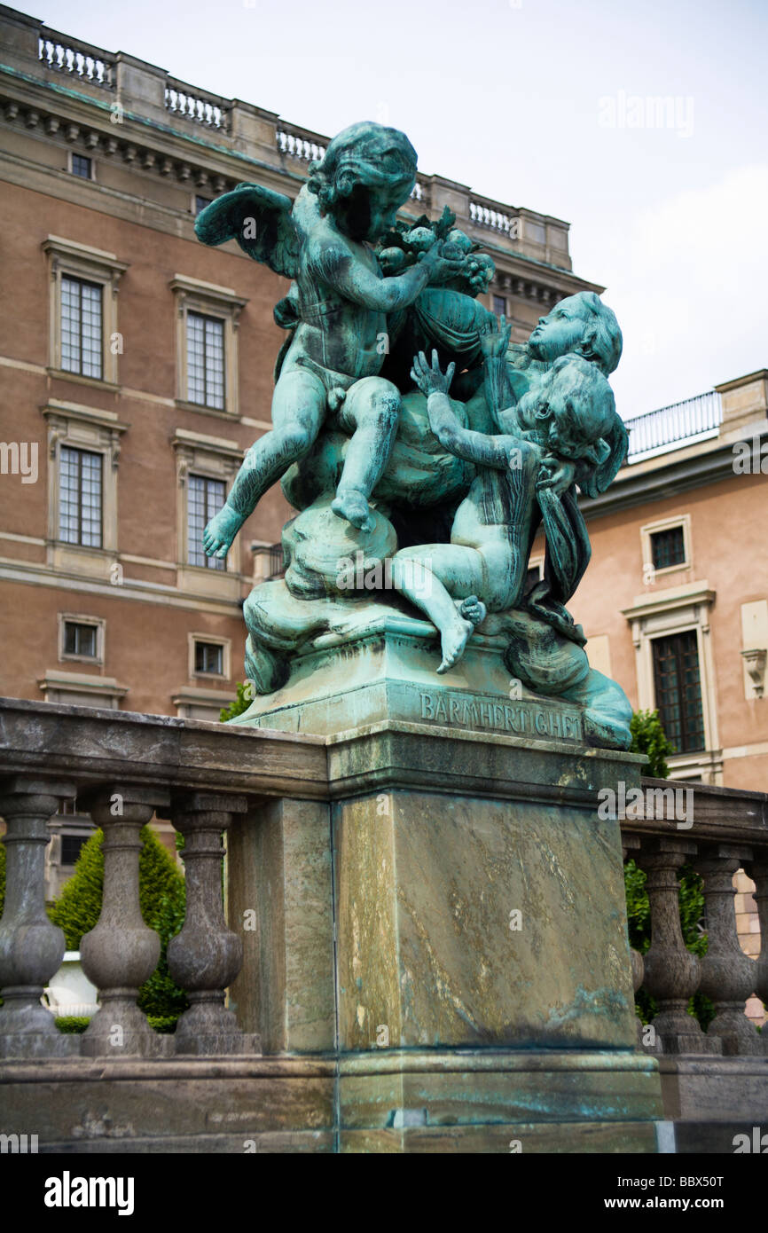 Statues in front of Stockholm Palace Stockholm Sweden Stock Photo - Alamy