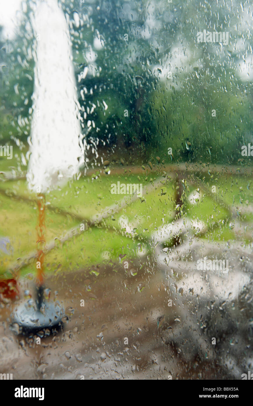 A rainy veranda Sweden Stock Photo - Alamy