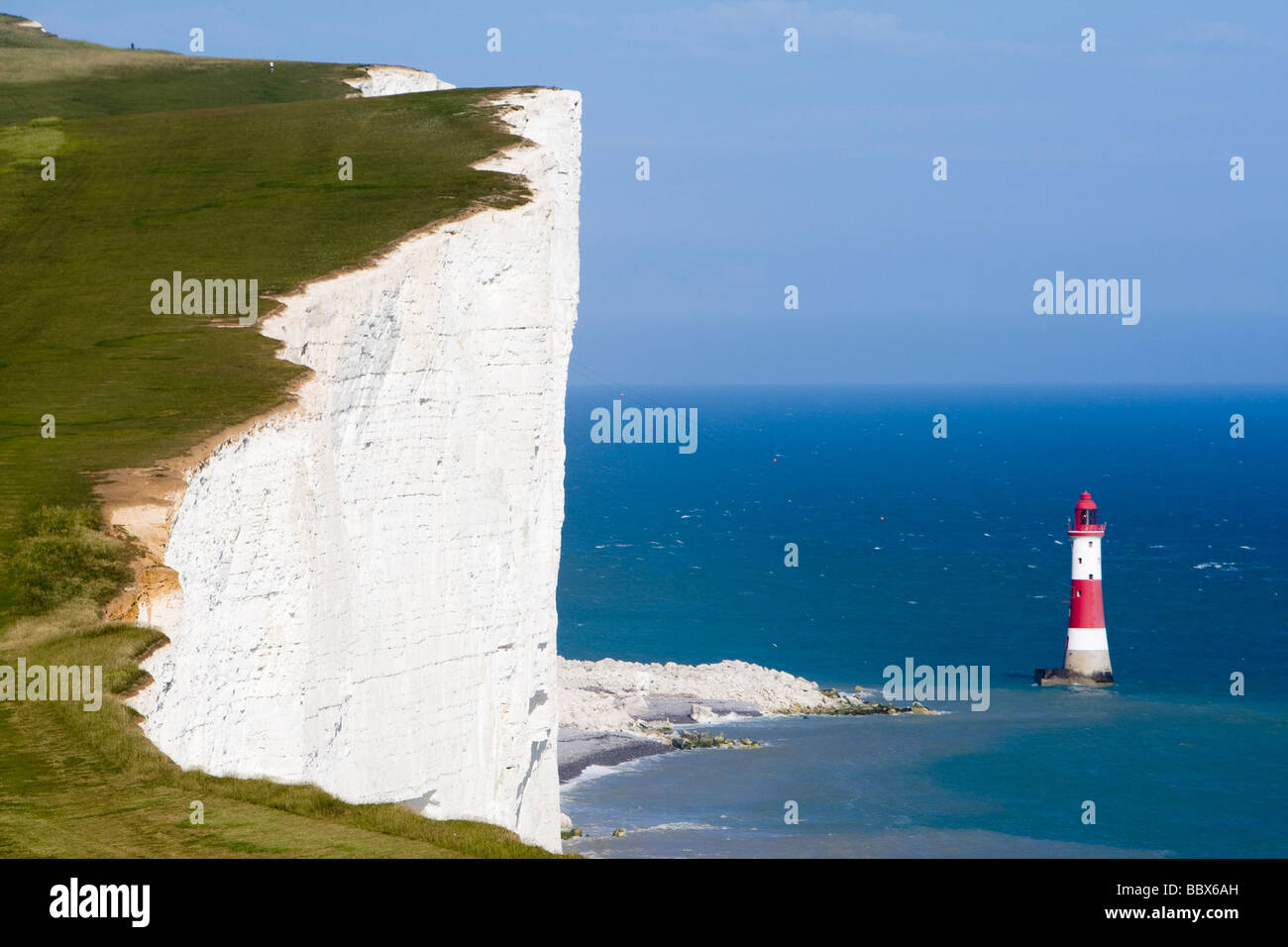 Chalk cliffs beachy head walker hi-res stock photography and images - Alamy