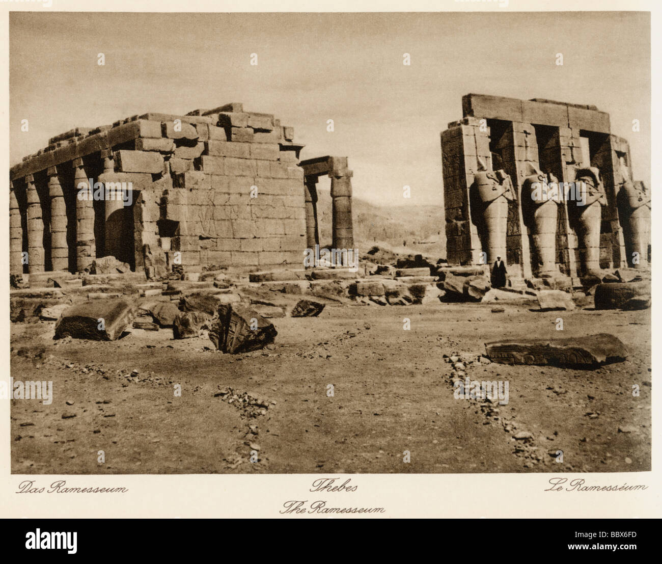 geography / travel, Egypt, Thebes, Ramesseum, 1930s Stock Photo - Alamy