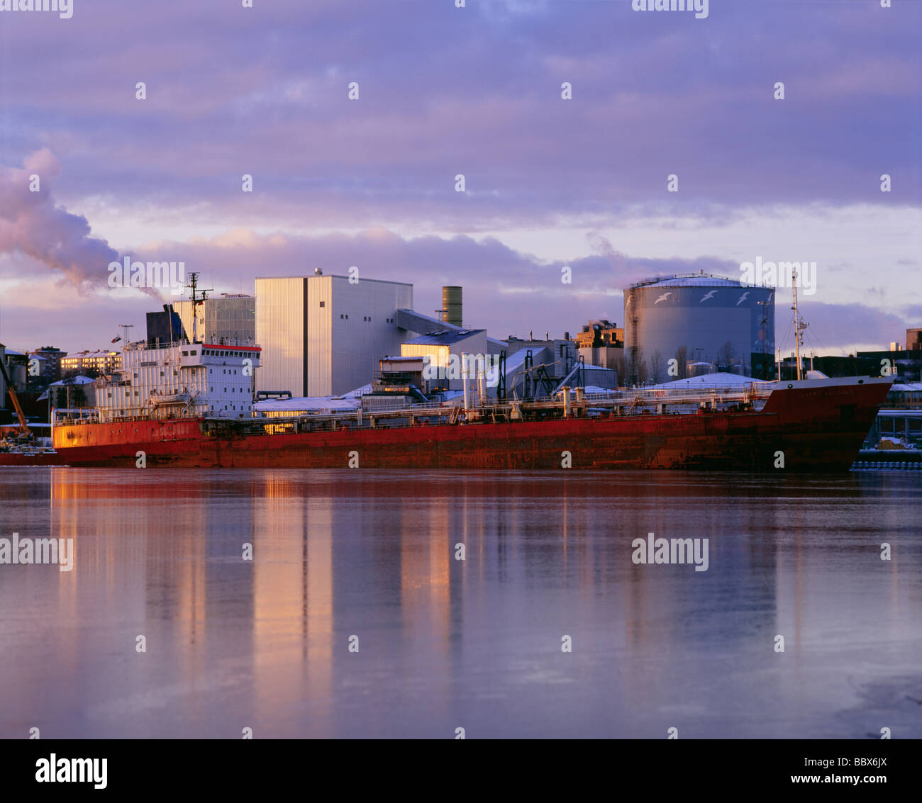 Ship anchored at dock Stock Photo - Alamy