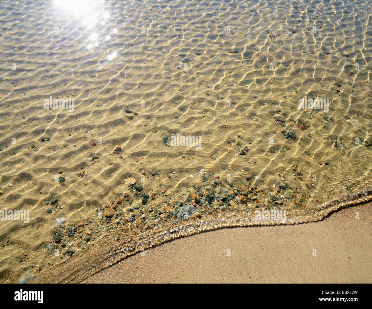 Wave on shore elevated view Stock Photo - Alamy