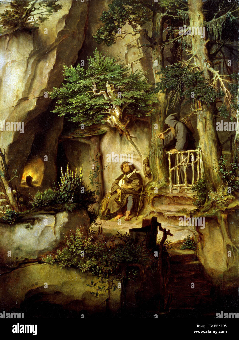 ÜF, Kunst, Schwind, Moritz von (1804 - 1871), Gemälde, "Ein Spielmann ...