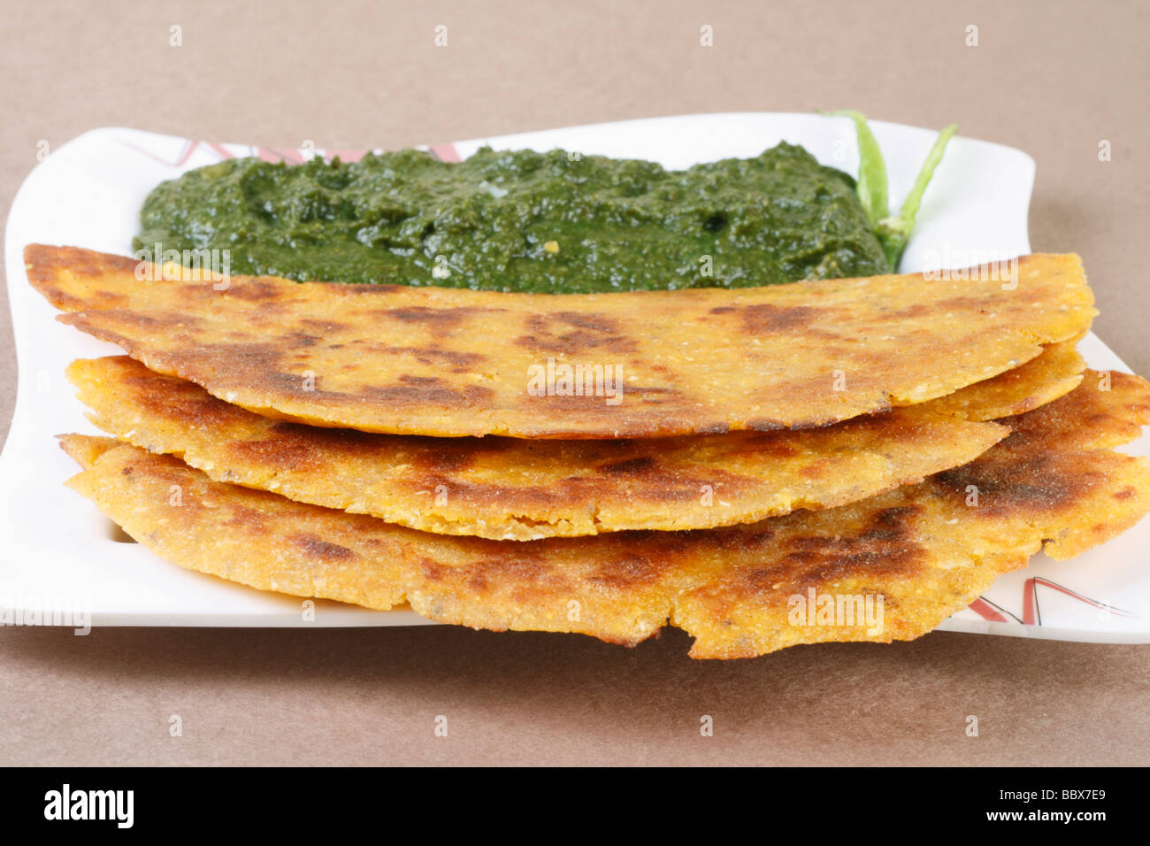 Paratha parantha flatbread originated in hi-res stock photography and ...