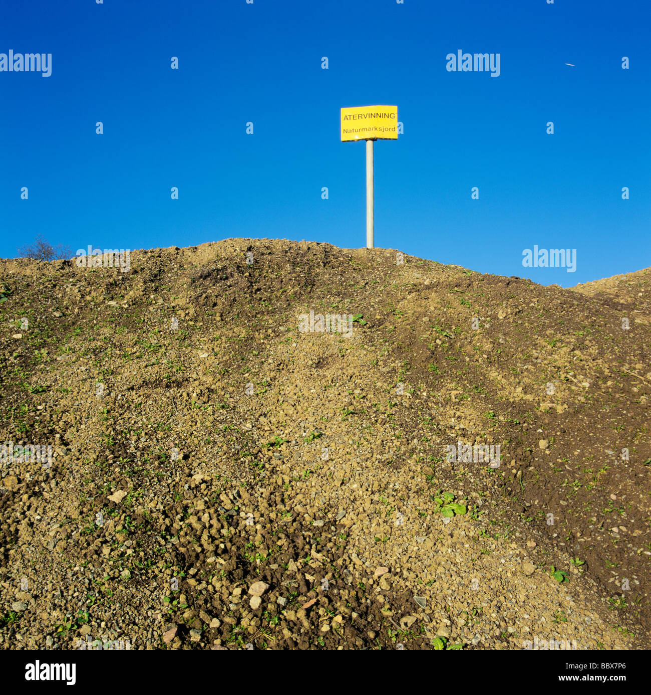 Signboard on hill Stock Photo - Alamy