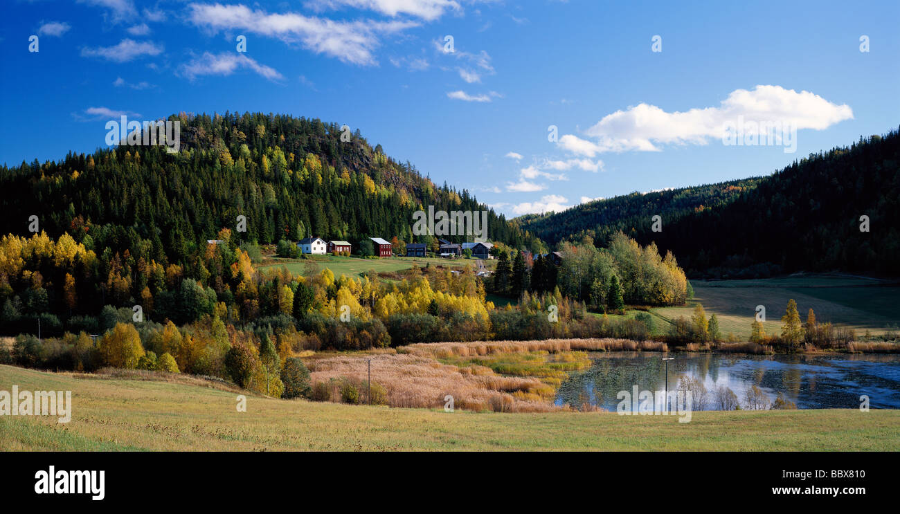 Houses and nature in Angermanland Sweden Stock Photo - Alamy