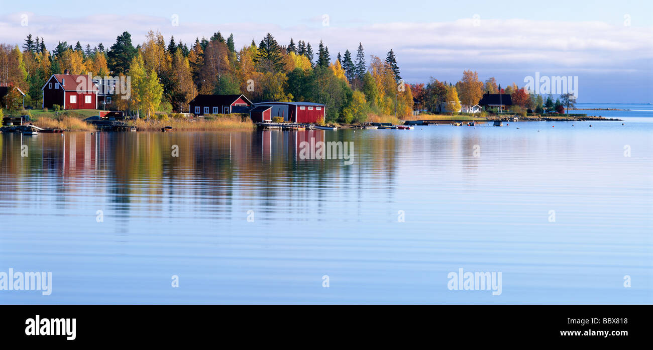 Buildings by the Gulf of Bothnia Sweden Stock Photo - Alamy