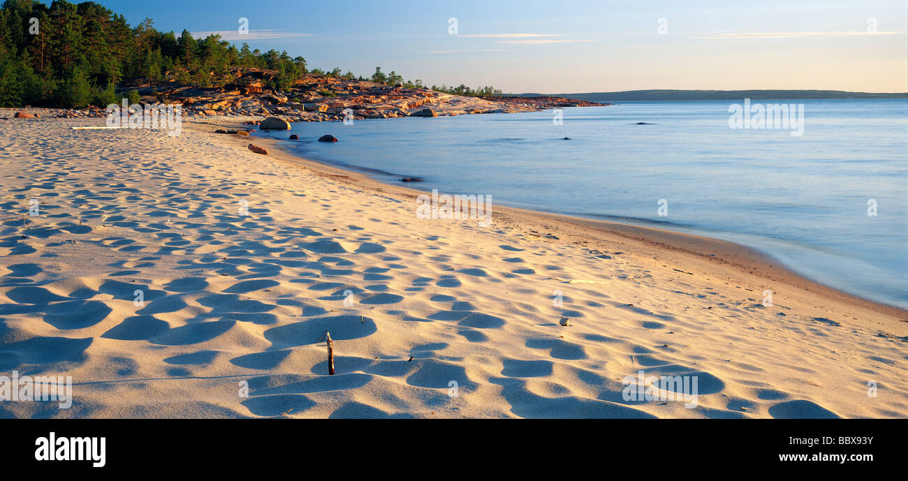 A long beach Angermanland Sweden Stock Photo - Alamy