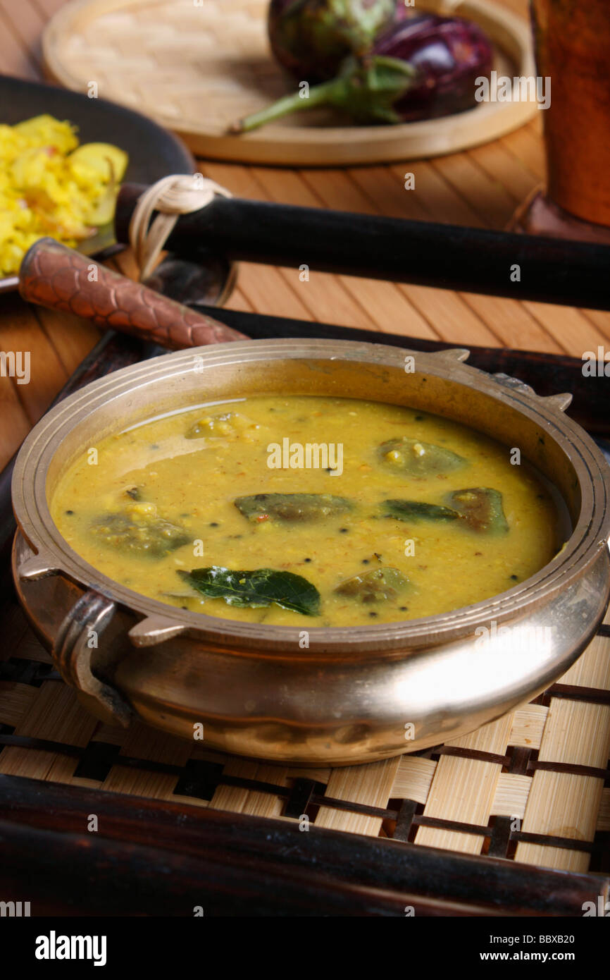 Vangi Dal is a Maharashtrian dish prepared with eggplant Stock Photo ...