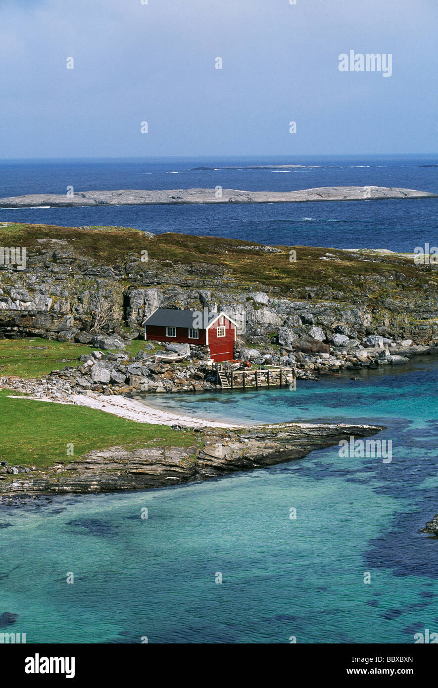 A red cottage by the sea Norway Stock Photo - Alamy
