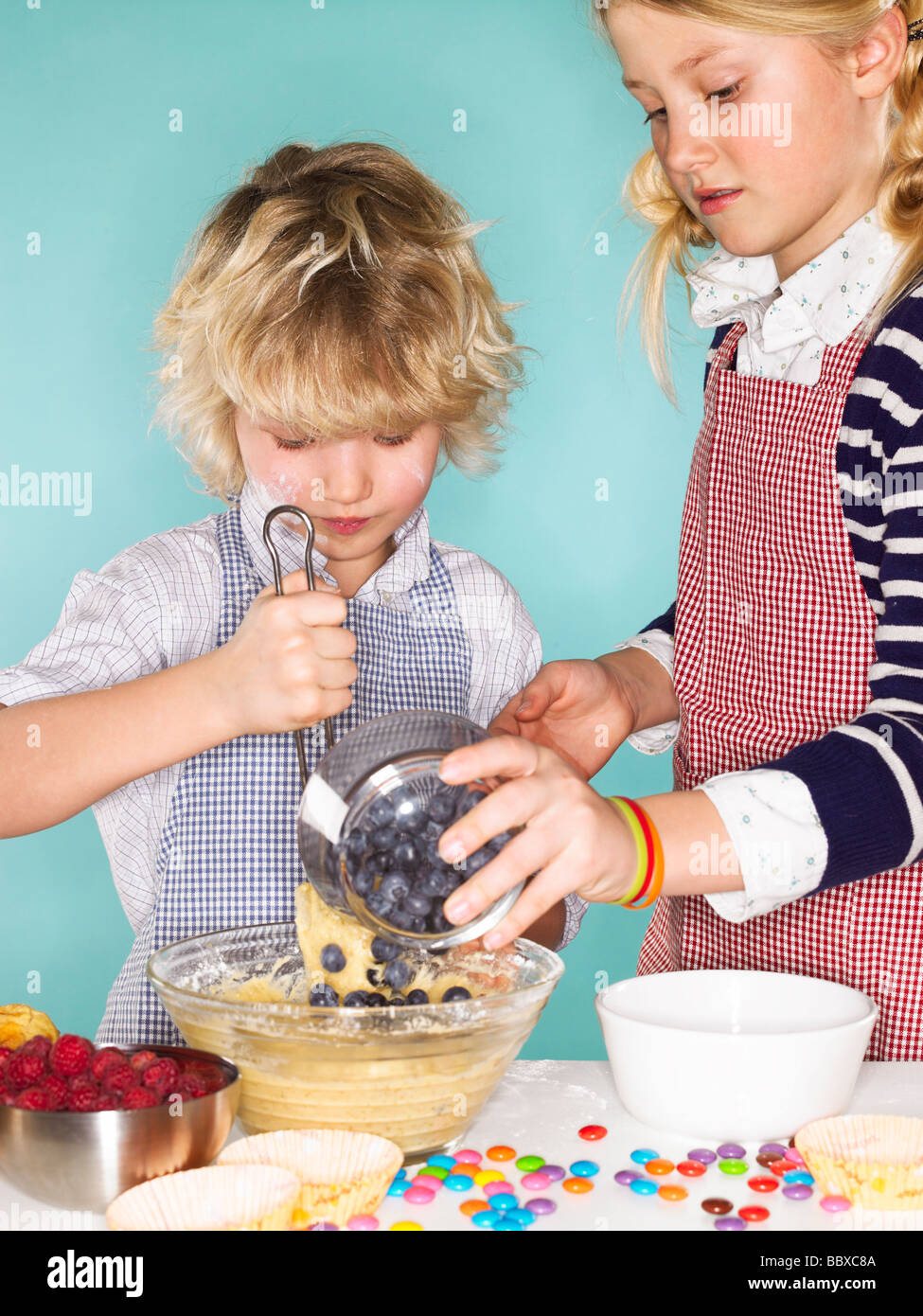 Children baking cakes Denmark Stock Photo - Alamy