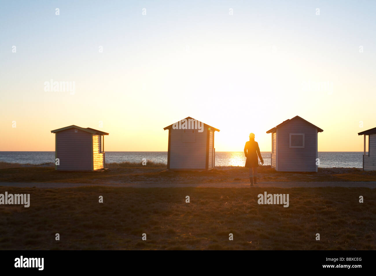 Atmospheric beach hut images hi-res stock photography and images - Alamy